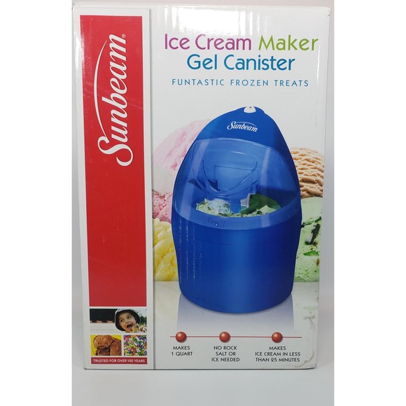 Sunbeam | Kitchen | Sunbeam Gc81bls 1 Qt Gel Canister Ice Cream Maker ...